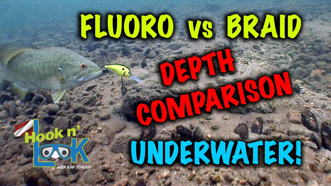 Fluoro vs Braid Depth Comparison - UNDERWATER! - Kim Stricker ...